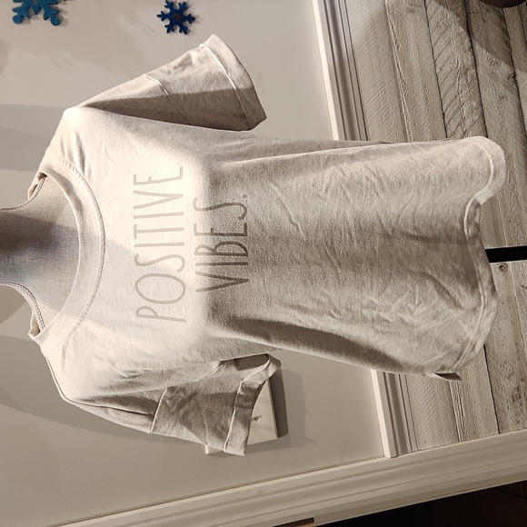 Rae Dunn | Tops | Rae Dunn Positive Vibes Womens Sz M Tshirt | Poshmark